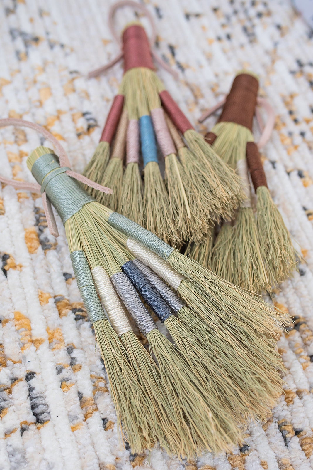 Caravan handheld broom | Prairie Breeze Folk Arts Studio